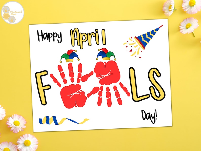 April Fools Handprint Craft, April Fools Day Craft for Toddlers ...