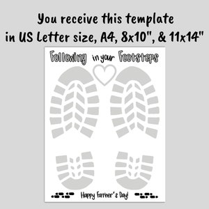 Footsteps Father's Day Footprint Art Gift, Dad Footprint Father's Day ...