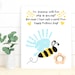 Mother's Day Bee Handprint Art Poem for Toddlers, Baby, Preschool ...