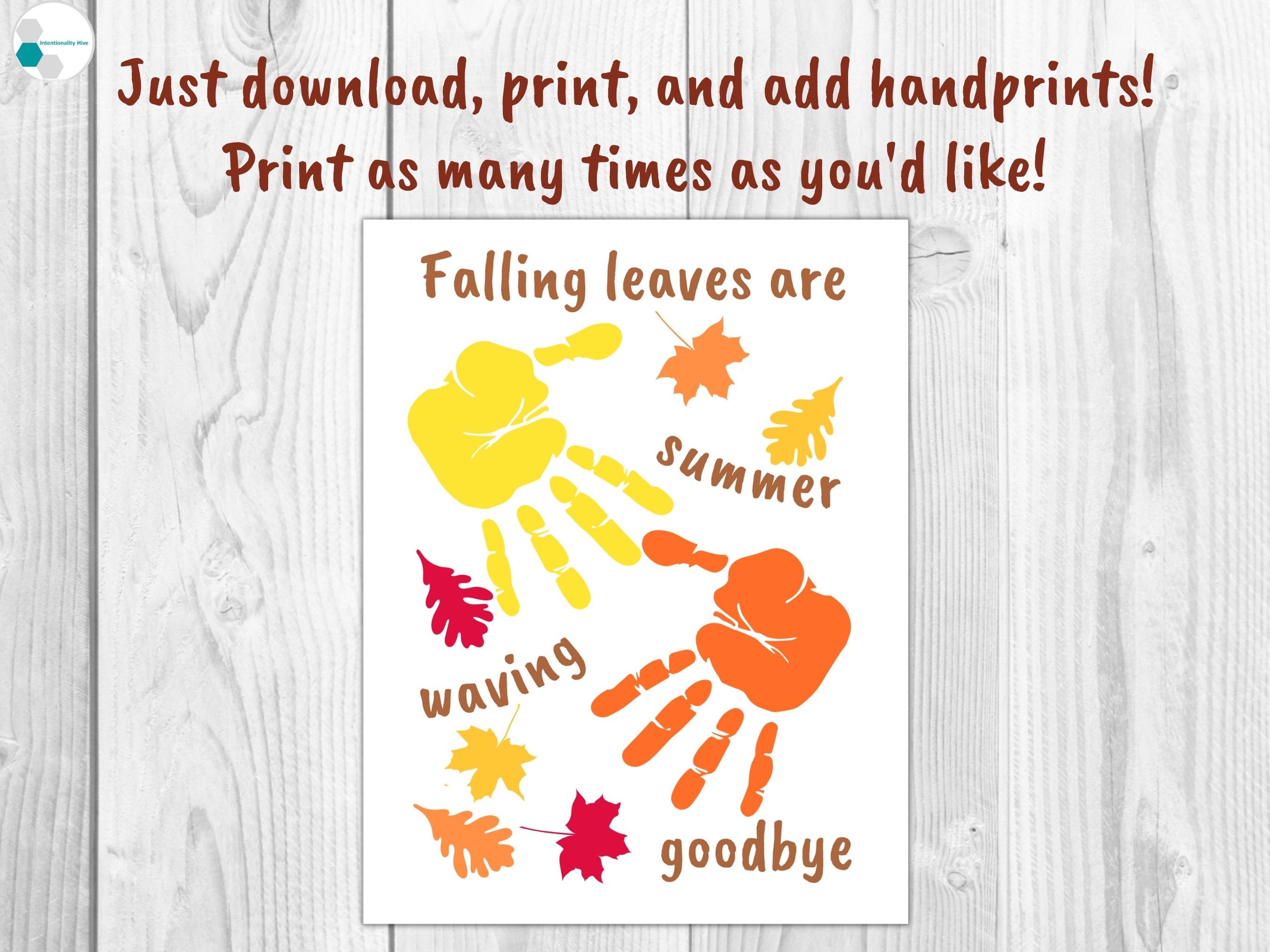 Fall Leaf Handprint Art for Toddlers & Preschoolers | Printable Fall ...