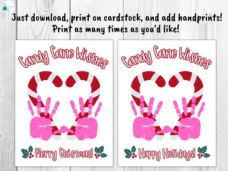 Candy Cane Handprint Craft, Merry Christmas Handprint Art, Candy Cane ...