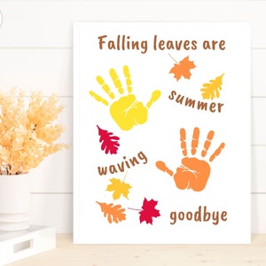 Fall Leaf Handprint Art for Toddlers & Preschoolers | Printable Fall ...