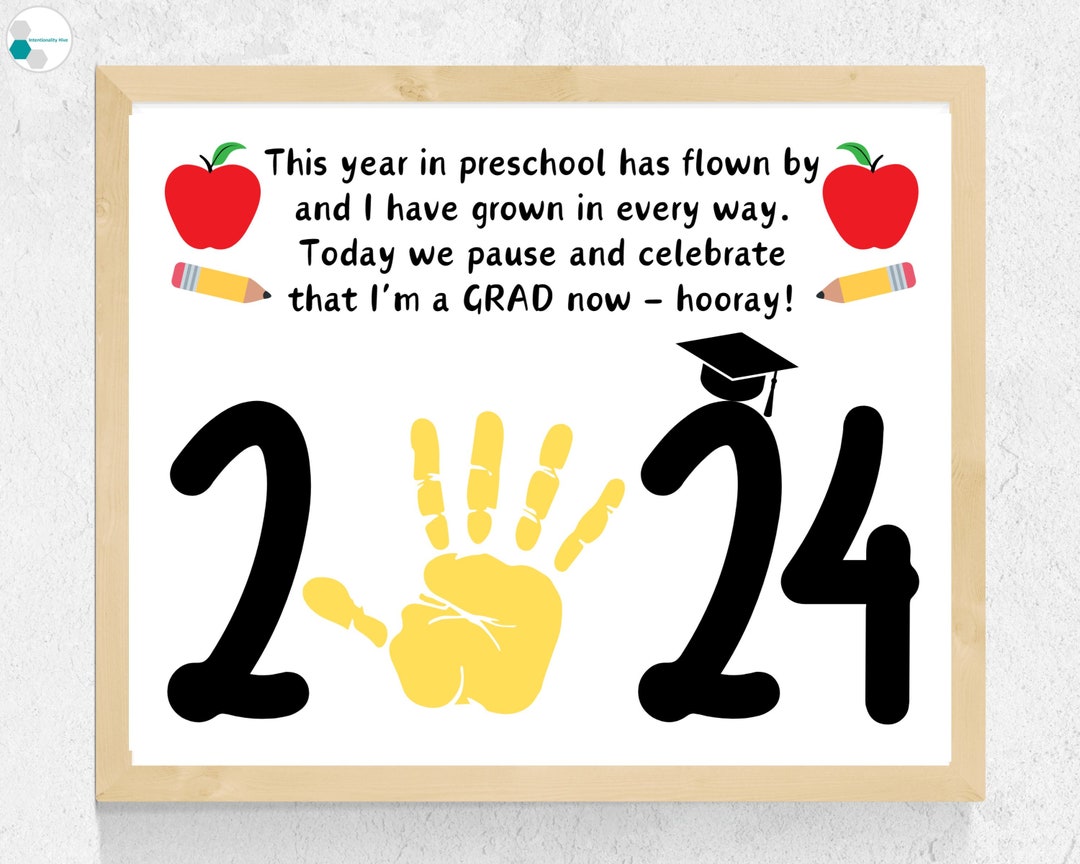 2024 Preschool Graduation Handprint Poem, Last Day of Preschool ...