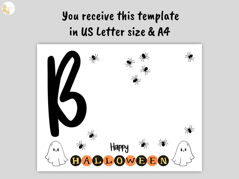 BOO Halloween Handprint Art Craft Printable, Happy Halloween Handprint ...