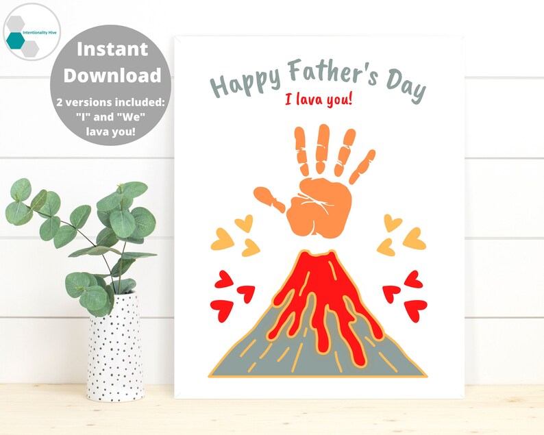 Father's Day Handprint Craft Printable Dad or Grandpa - Etsy Australia