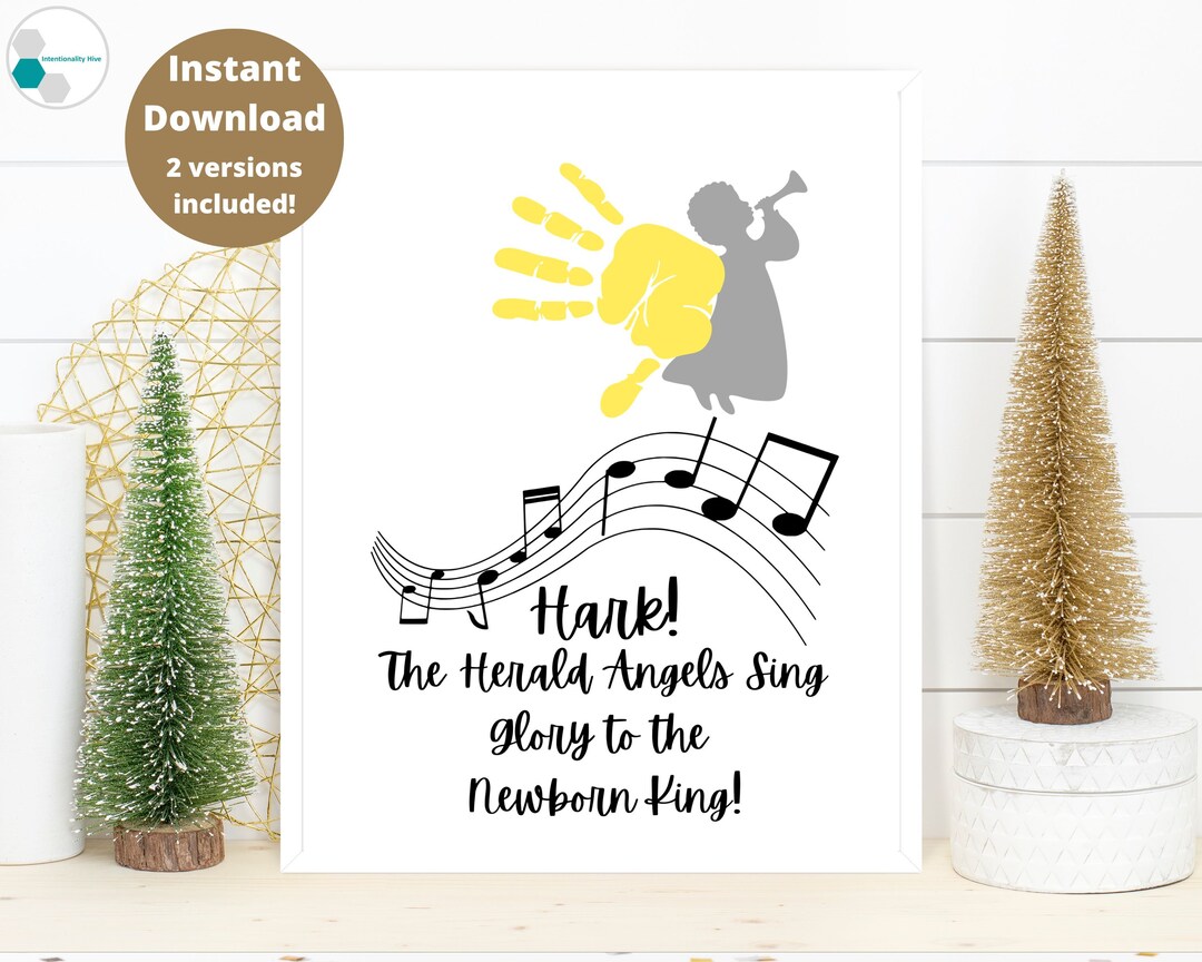 Angel Handprint Craft Printable Christmas Craft Religious - Etsy