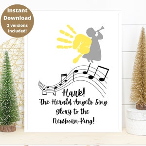 Angel Handprint Craft Printable Christmas Craft Religious - Etsy