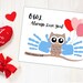 Owl Valentine's Day Handprint Art Craft | Printable Owl Always Love You ...