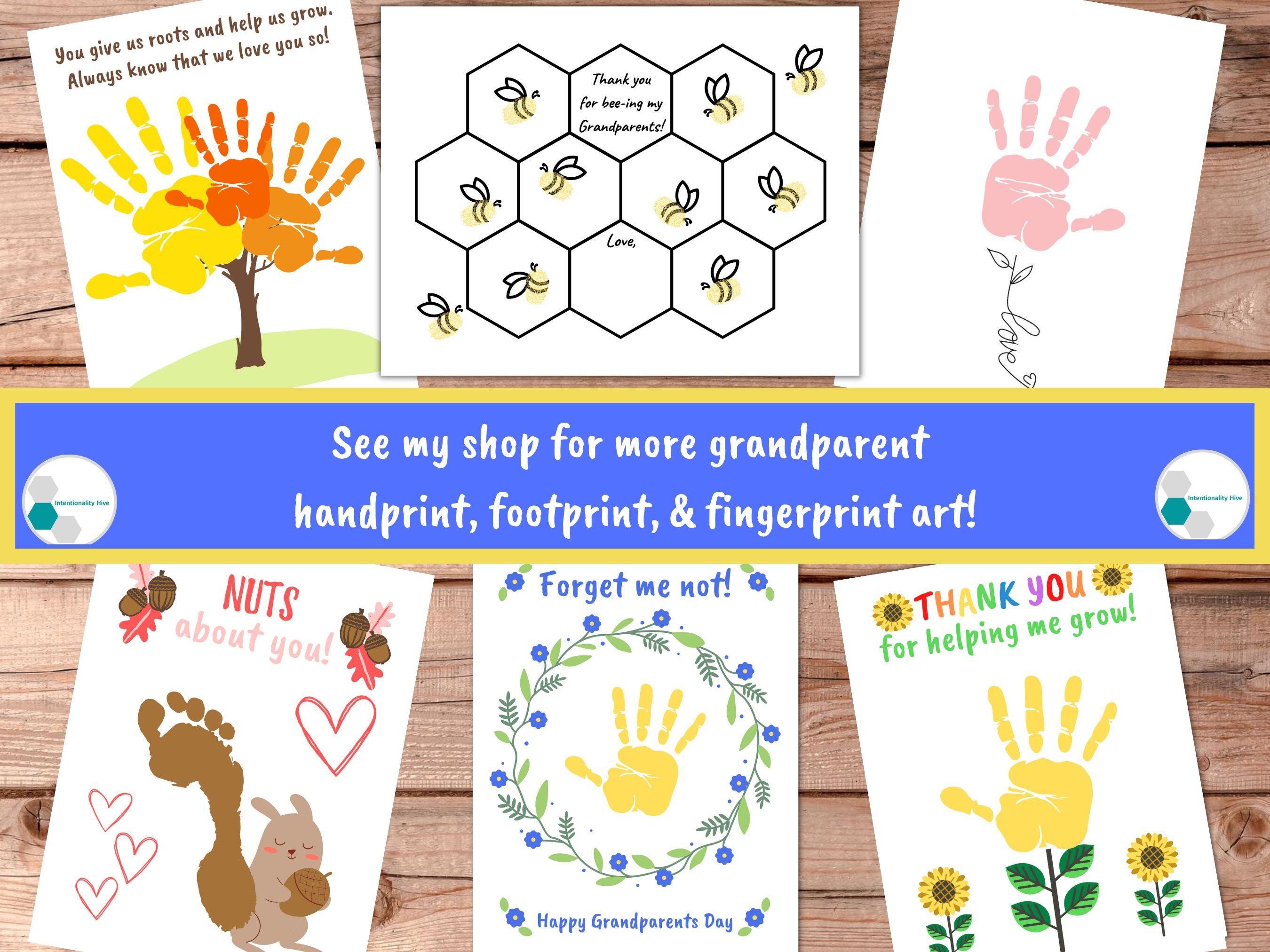 Grandparent Handprint Tree Art From Grandkids Printable - Etsy
