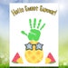 Hello Sweet Summer Handprint Art Craft, Hello Summer Handprint Craft ...