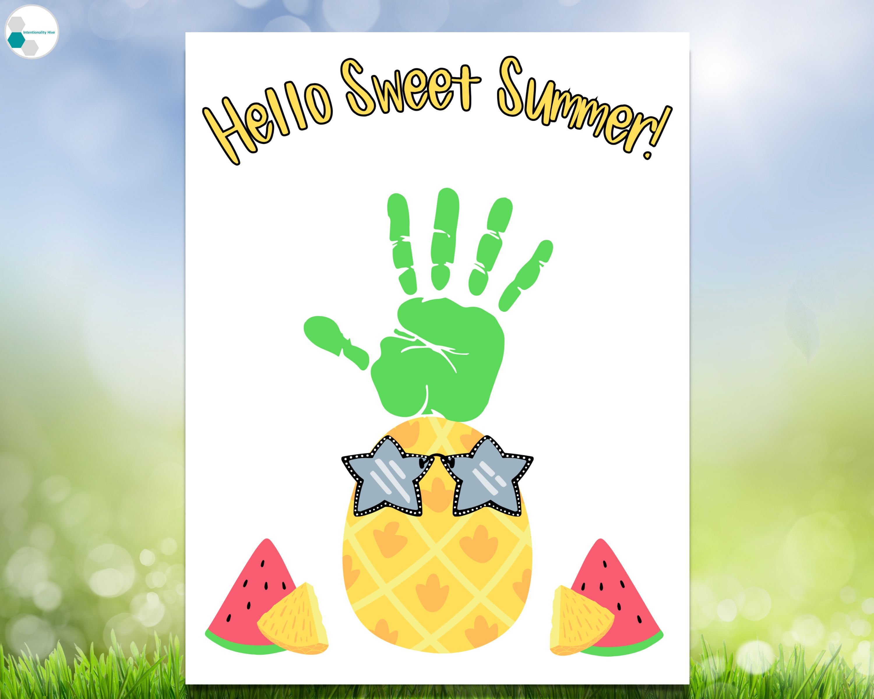 Hello Sweet Summer Handprint Art Craft, Hello Summer Handprint Craft ...