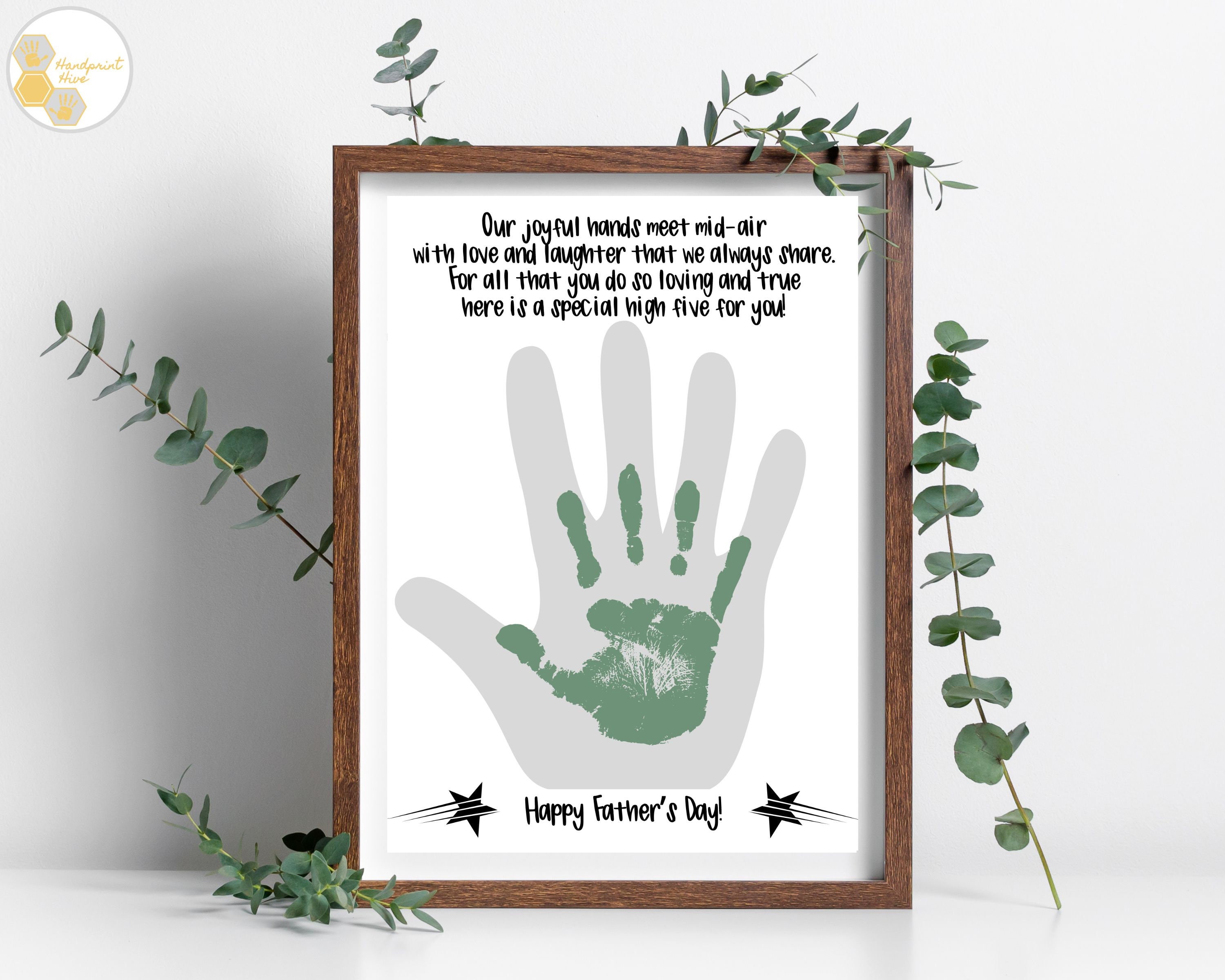Father's Day Handprint Art Poem High Five, Handprint Father's Day Poem ...