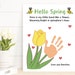 Spring Handprint Poem Tulip Art, Spring Flower Handprint Art, Spring ...