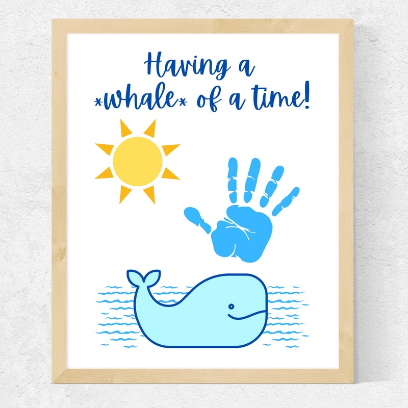 Ocean Handprint Art - Etsy