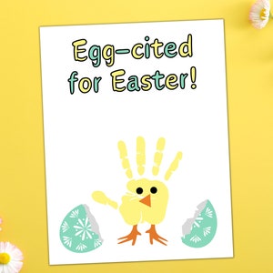 Easter Handprint Footprint Art Bundle, Easter Preschool Crafts, Happy ...