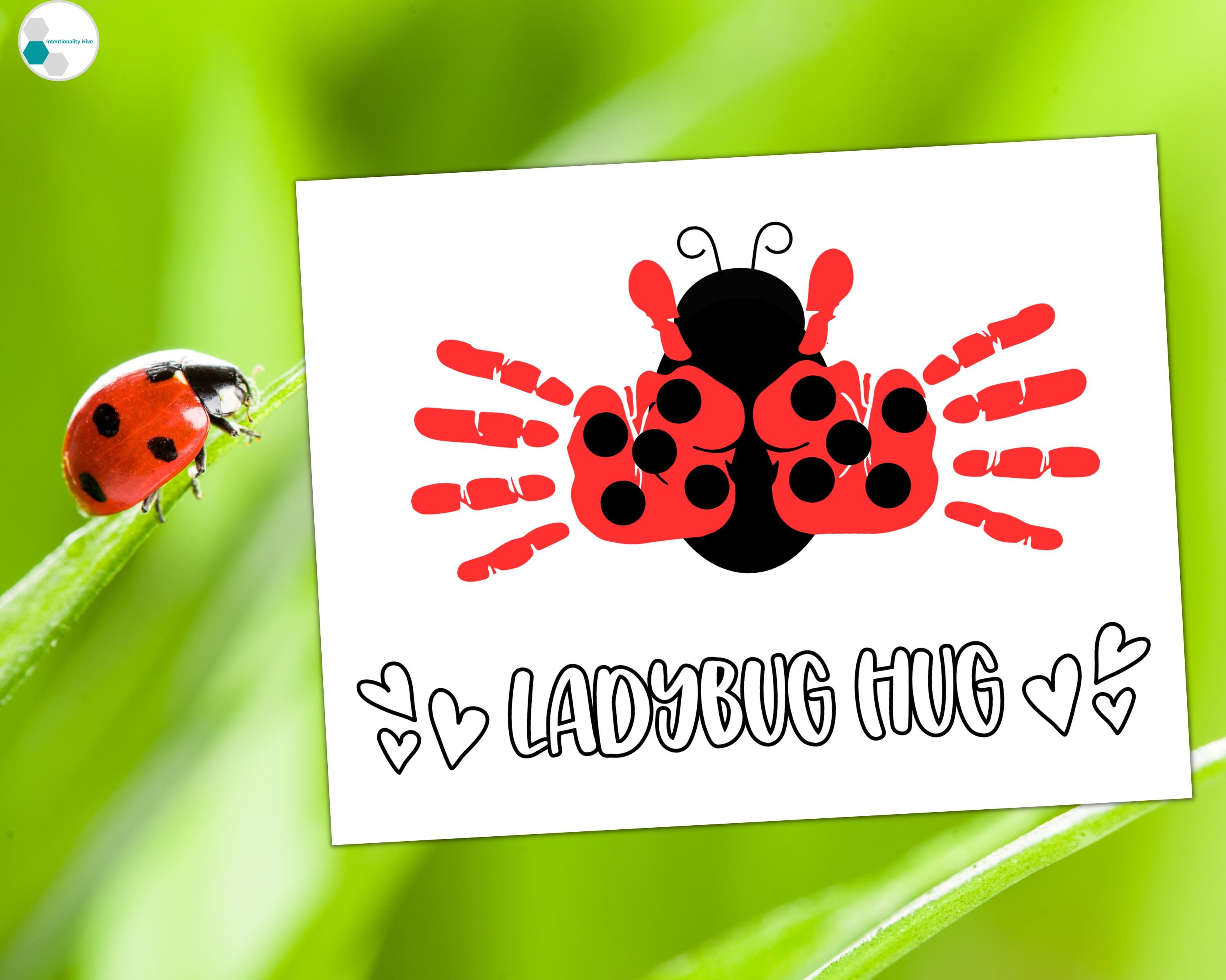 Ladybug Summer Handprint Craft Art, Printable Ladybug Preschool ...