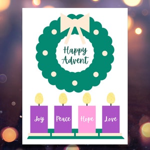 Printable Advent Craft for Kids, Fingerprint Advent Art for Toddler ...