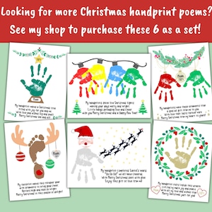 Christmas Tree Handprint Art Poem, Handprint Christmas Craft for ...