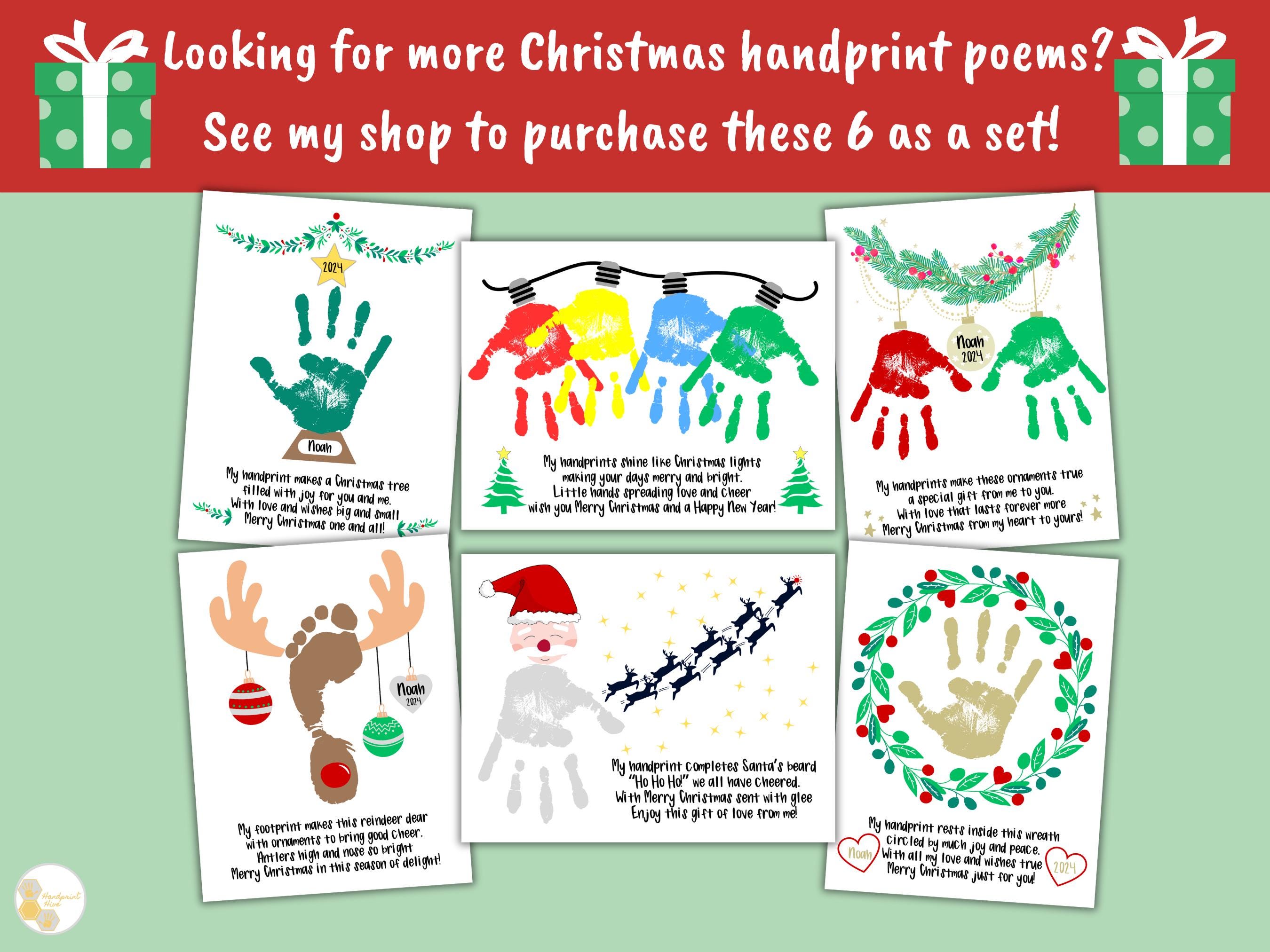 Christmas Tree Handprint Art Poem, Handprint Christmas Craft for ...