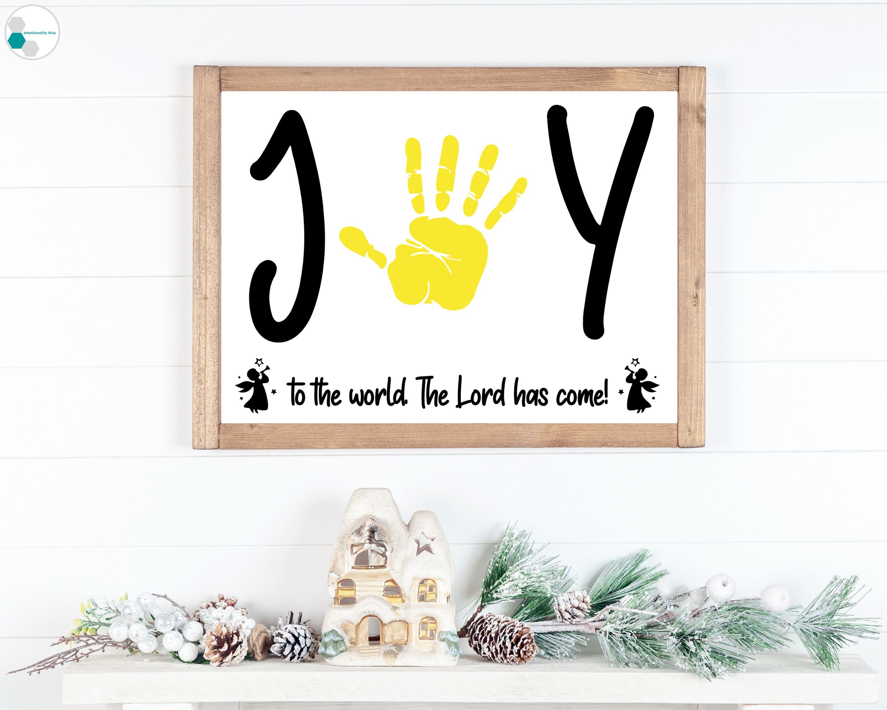Joy Christmas Handprint Art Craft, Christian Handprint Craft ...