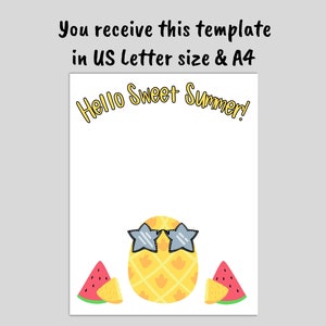 Hello Sweet Summer Handprint Art Craft, Hello Summer Handprint Craft ...