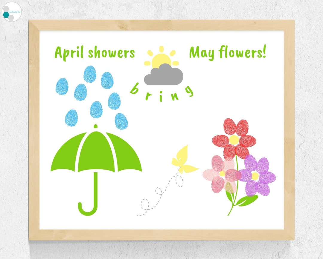 Spring Fingerprint Craft for Toddlers, Kids, Preschoolers, Kindergarten ...