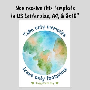 Earth Day Footprint Art Craft, Happy Earth Day Craft for Preschool Prek ...