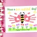 Bee Mother's Day Handprint Art for Toddlers, Preschool, Baby, Kids Bee ...