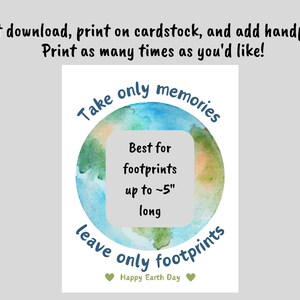 Earth Day Footprint Art Craft, Happy Earth Day Craft for Preschool Prek ...