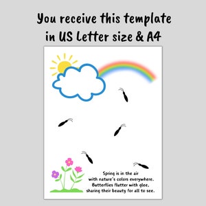 Fingerprint Butterfly Spring Craft for Preschool Toddlers Kids, Spring ...