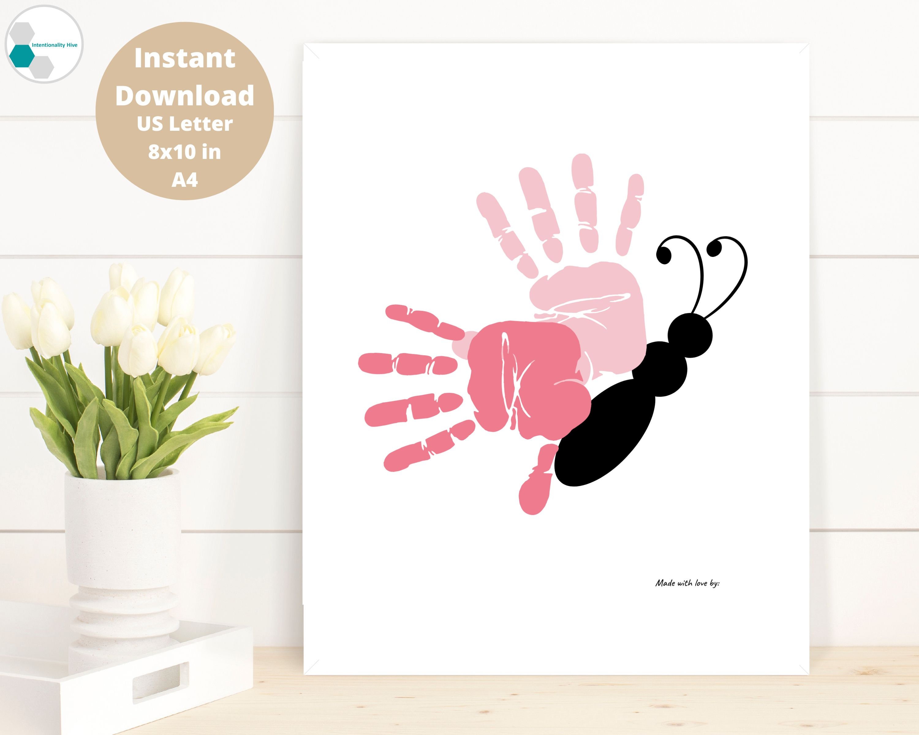Flying Butterfly Handprint Craft Printable Butterfly Art - Etsy