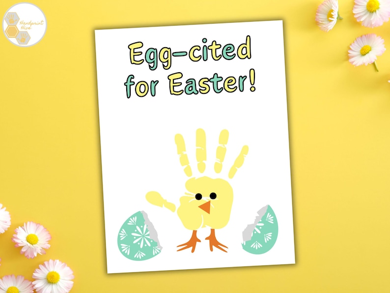 Easter Chick Handprint Art: Toddler Craft Template (digital Download ...