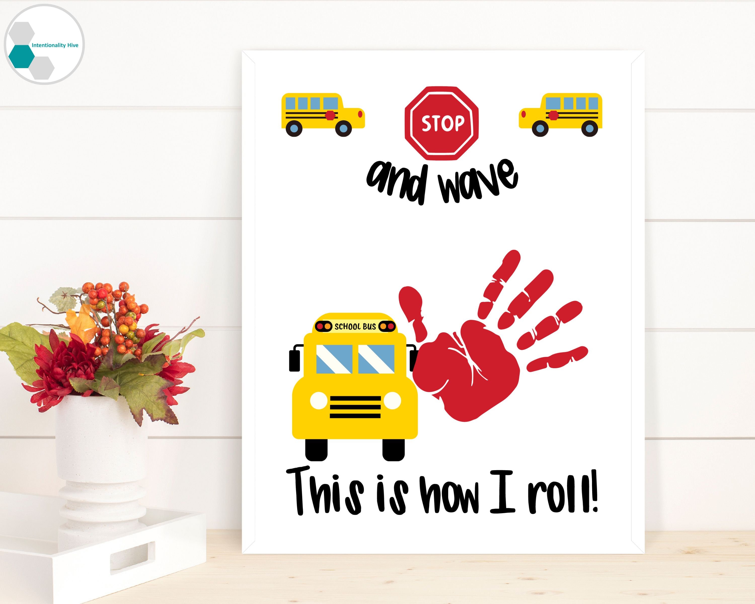 School Bus Handprint Craft School Bus Craft for Kids - Etsy Australia
