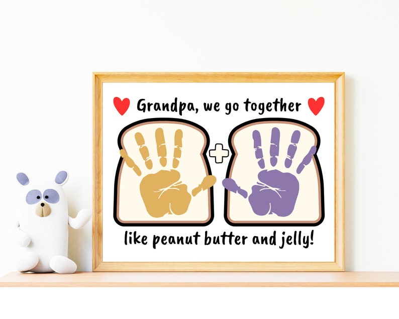 Grandpa Handprint Craft, PBJ Father's Day Grandpa Craft, Grandpa Father ...