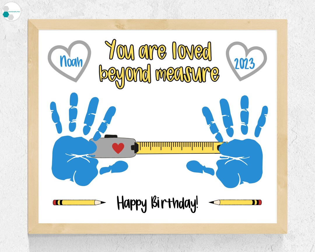 Dad Birthday Handprint Craft Grandpa Birthday Handprint - Etsy