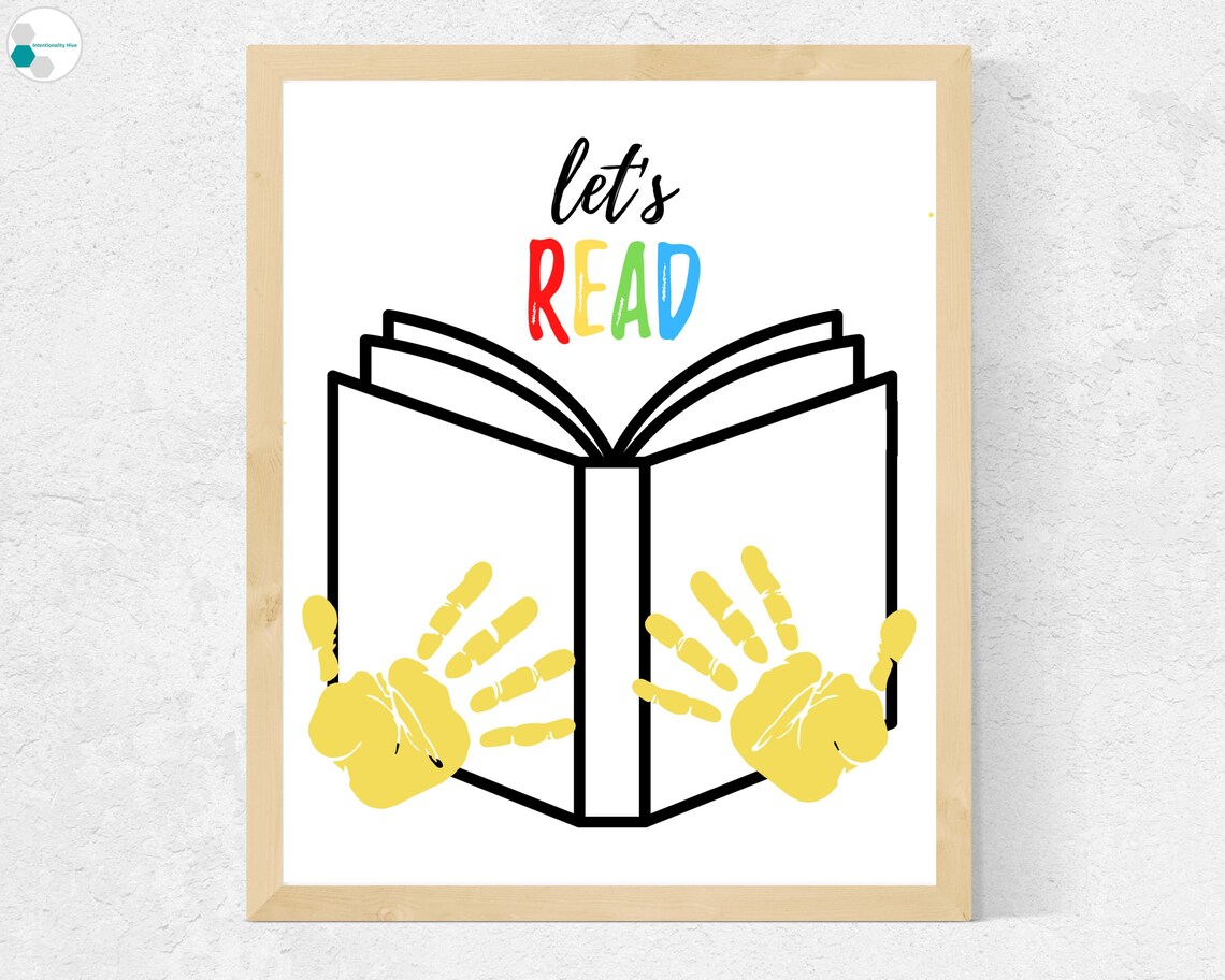 Book Handprint Craft | Printable Back to School Handprint | Let's Read ...