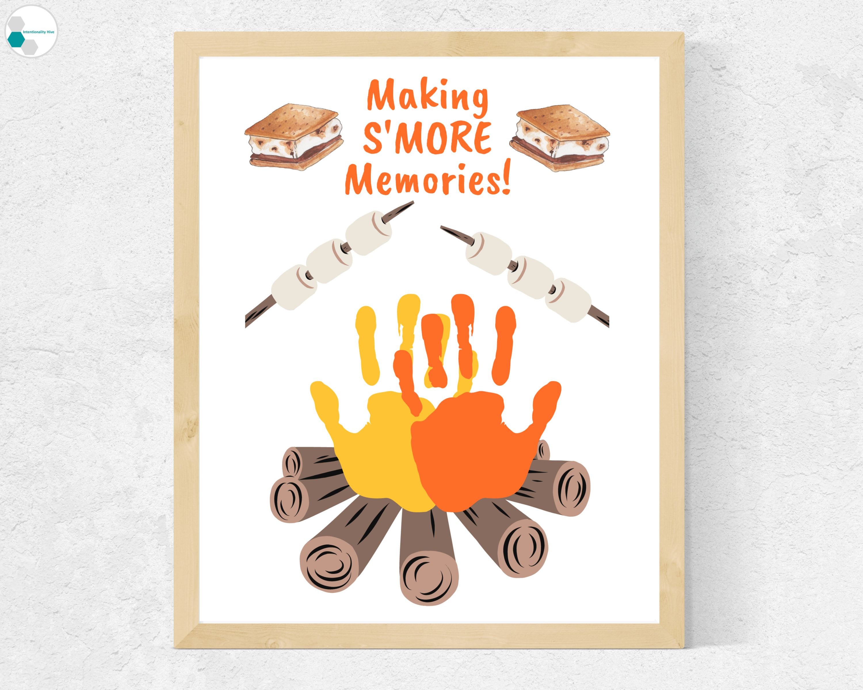 Campfire Handprint Art Making Smore Memories Camping Craft - Etsy