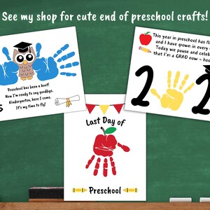 Last Day of Preschool Handprint Art Craft, 2025 Preschool Graduation ...