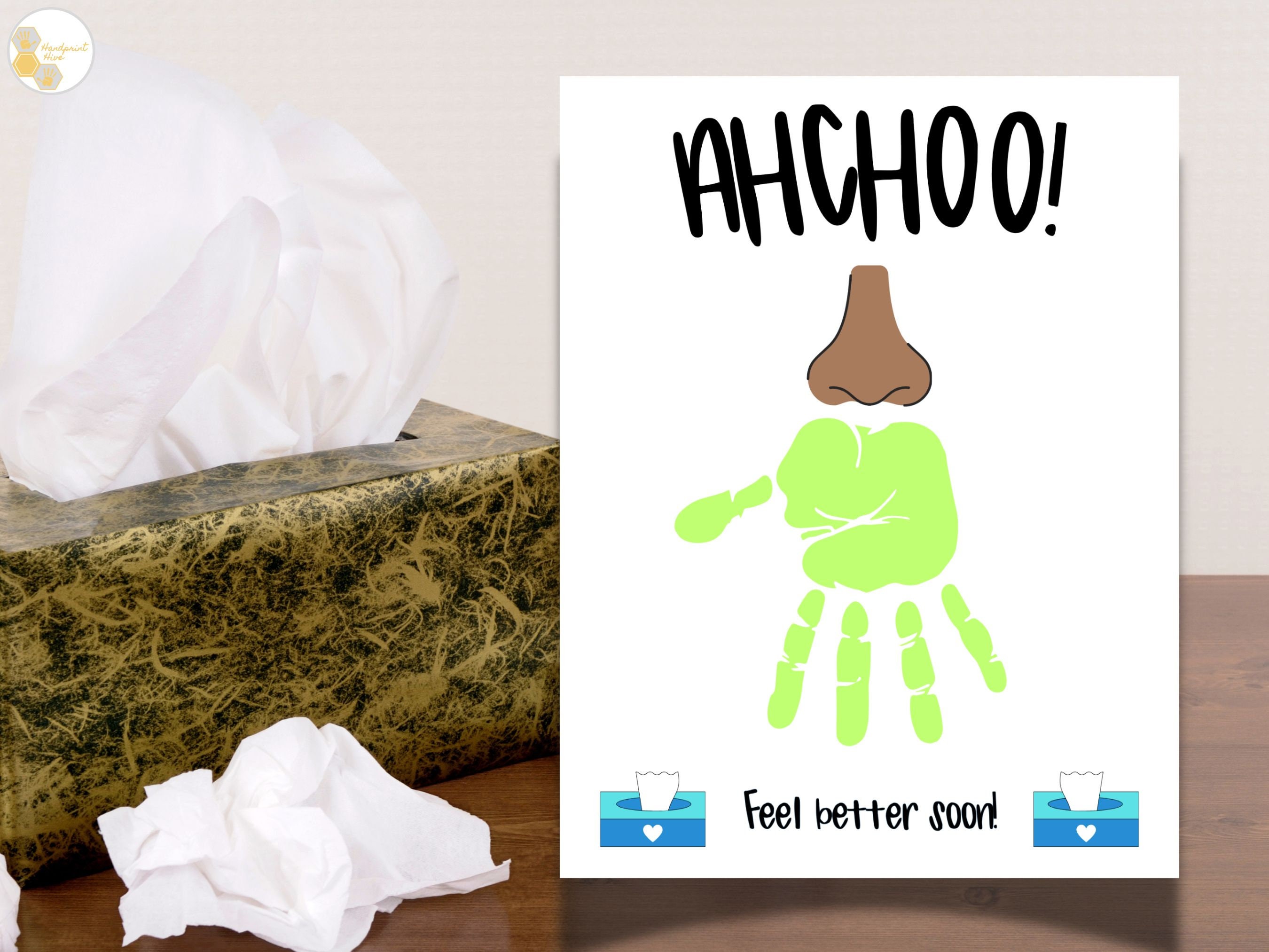 Funny Get Well Soon Handprint Card From Toddler Baby Kids, Feel Better ...