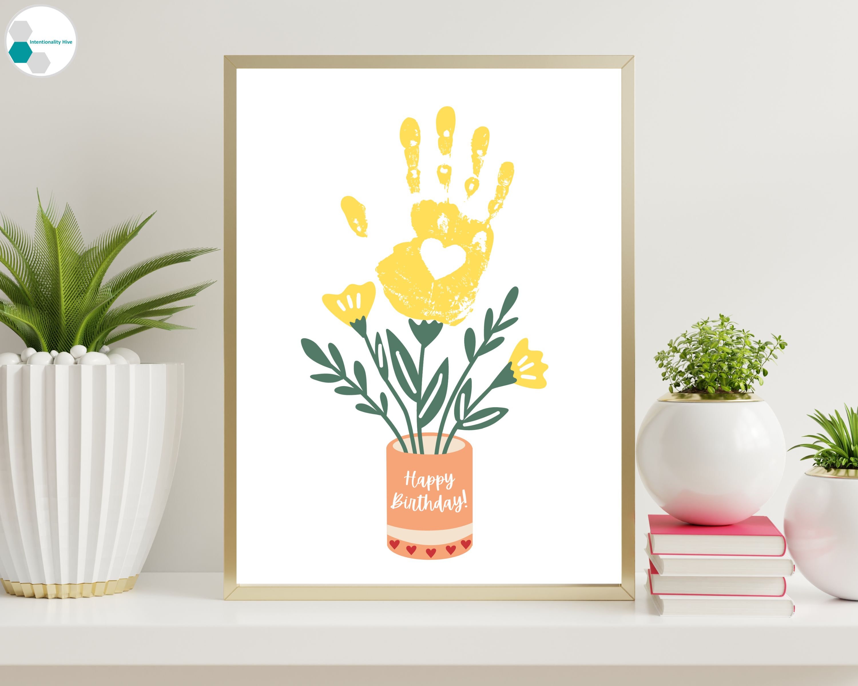 Birthday Handprint Craft Grandma Birthday Handprint Mom - Etsy