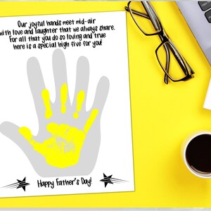 Father's Day Handprint Art Poem High Five, Handprint Father's Day Poem ...