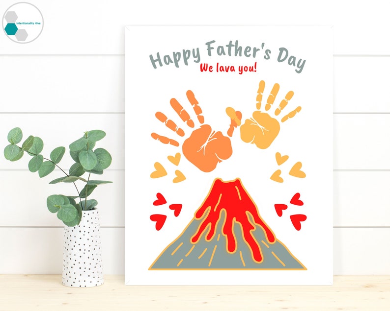 Father's Day Handprint Craft Printable | Dad or Grandpa Father's Day ...