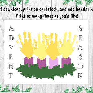 Advent Craft for Toddlers / Infants / Kids | Advent Handprint Art ...