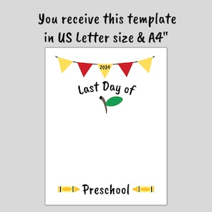 Last Day of Preschool Handprint Art Craft, 2024 Preschool Graduation ...