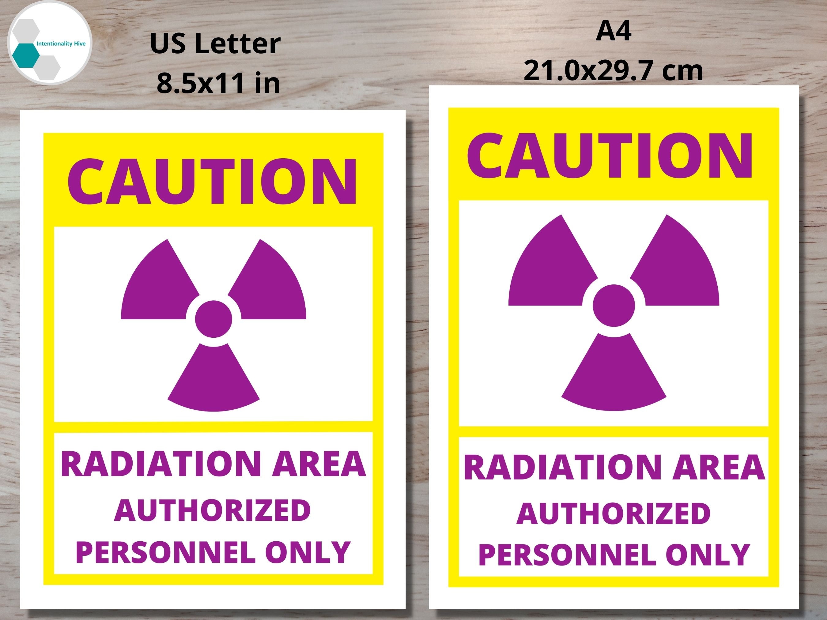Printable Radiation Area Sign