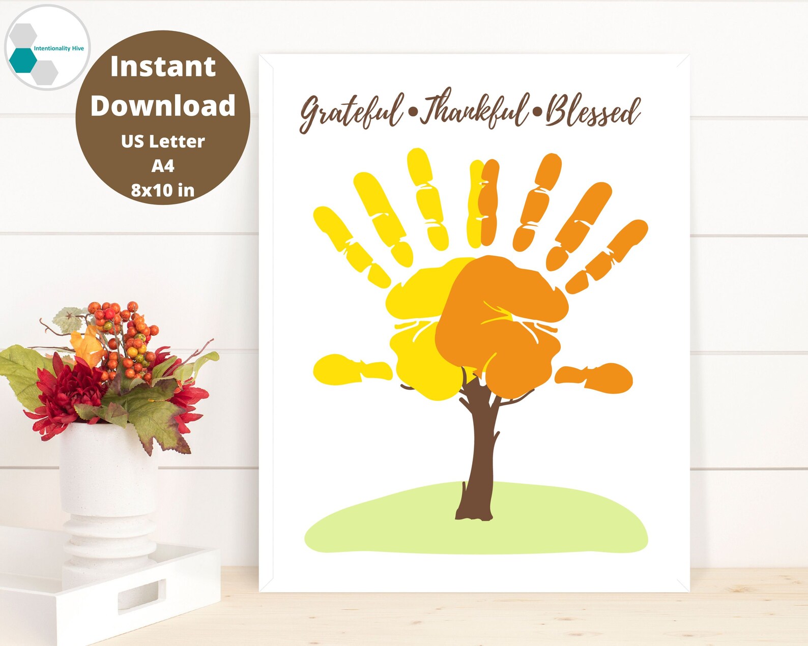 Autumn Tree Handprint Art Printable Fall Craft for Toddlers - Etsy