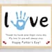 Father's Day Handprint Art Craft for Toddler Baby Kids, Love Handprint ...