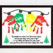 Christmas Lights Handprint Art Poem, Christmas Handprint Poem Gift ...