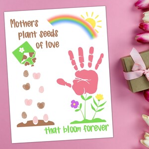 Mom Fingerprint Art Craft, Mother's Day Fingerprint Craft, Seeds of ...