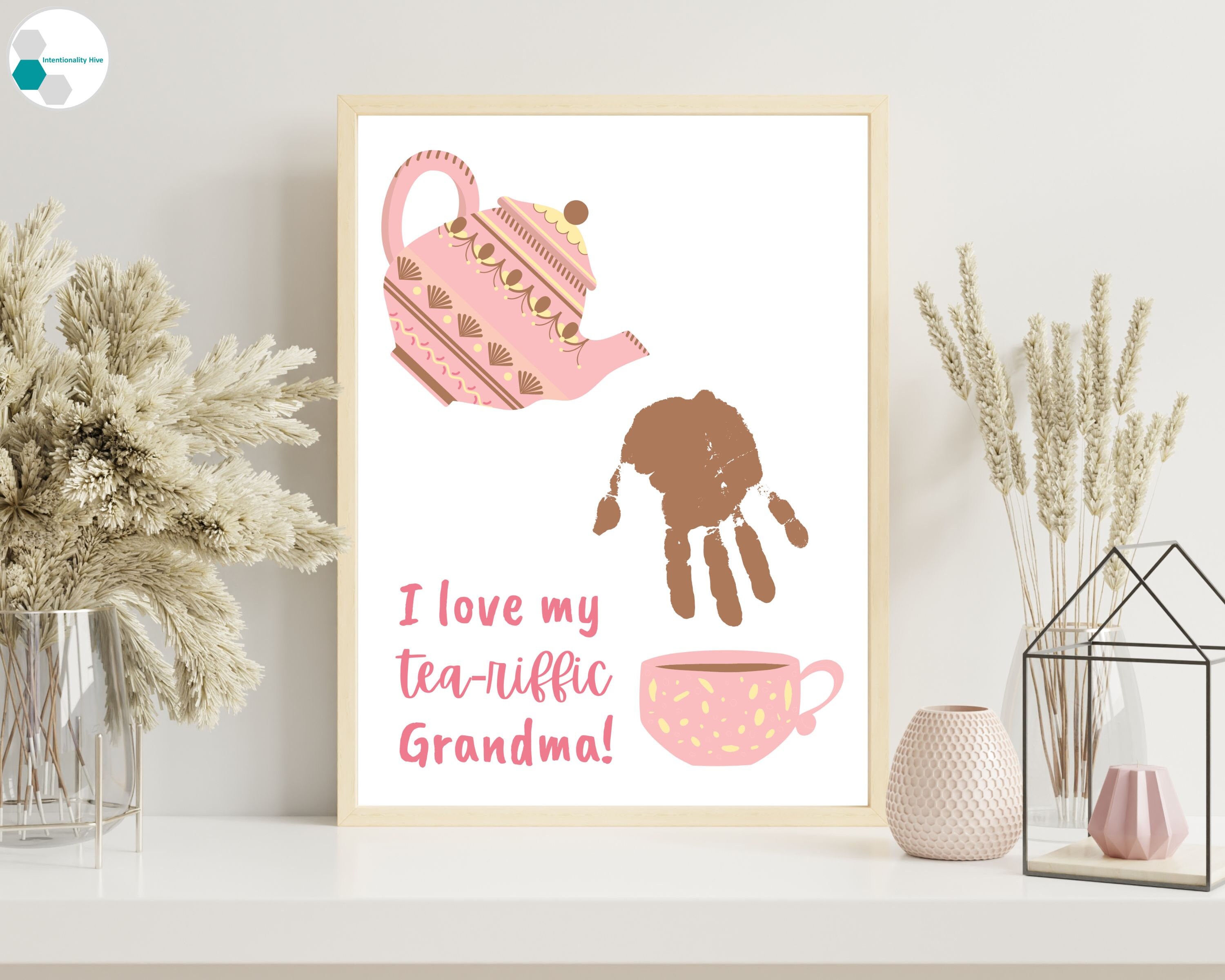 Grandma Handprint Art, Mother's Day Craft Grandma, Toddler Handprint ...